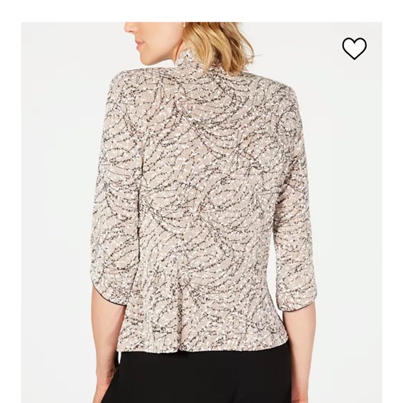 Alex Evenings | Jackets & Coats | Alex Evenings Printed Jacket And Top ...